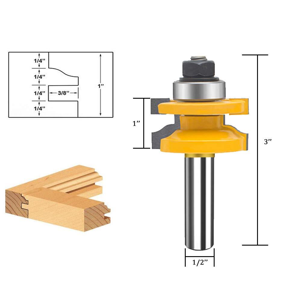 Taiwain 1/2'' Shank Router Bit Milling Tool For Woodworking Round Over ...