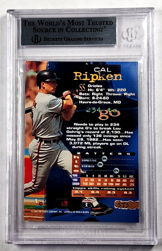 1994 Topps Stadium Club - Cal Ripken #373 Golden Rainbow for sale ...