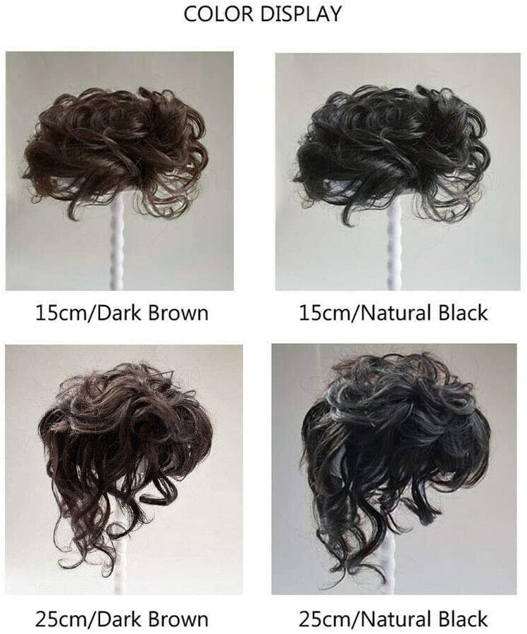10" Fluffy Curly Wavy 100% Remy Human Hair Wiglet Topper HairPieces For ...