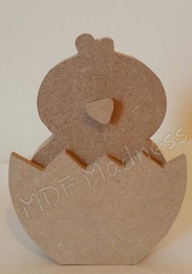 MDF CRAFT SHAPE. WOODEN 3D CHICKEN IN EGG. 15CM HIGH. EASTER | eBay UK