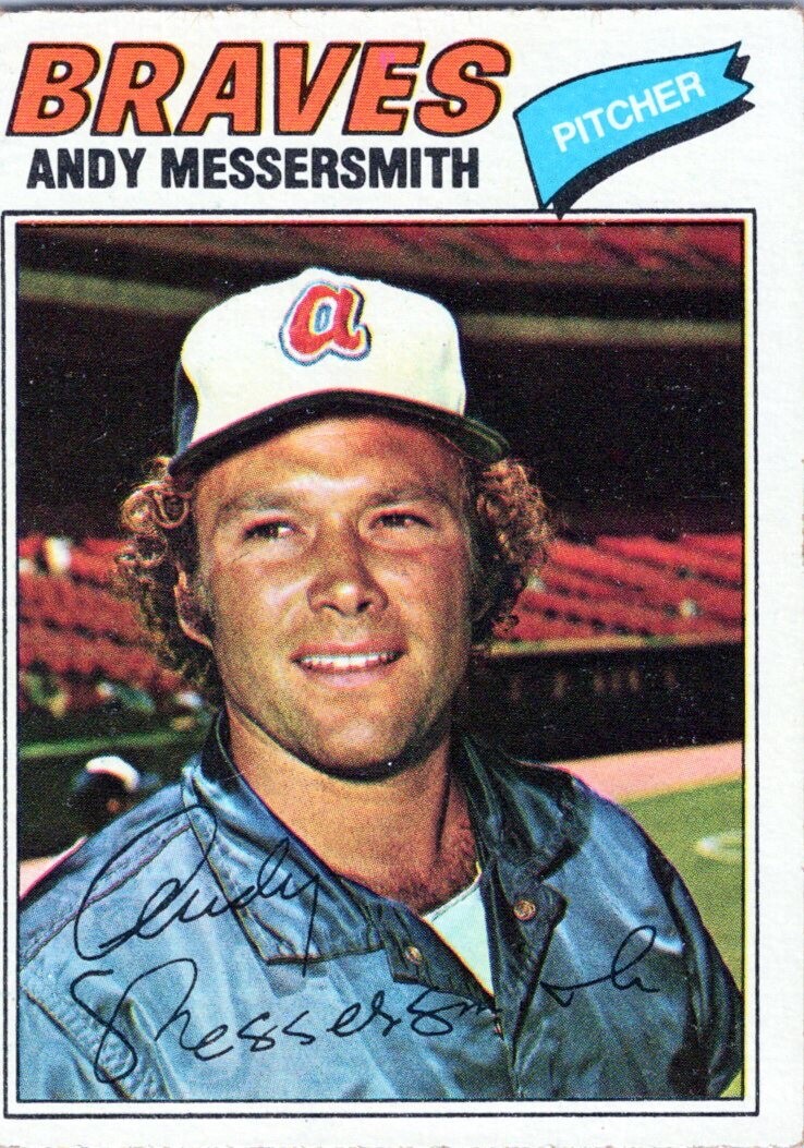 1977 Topps #80 Andy Messersmith Atlanta Braves EX | eBay