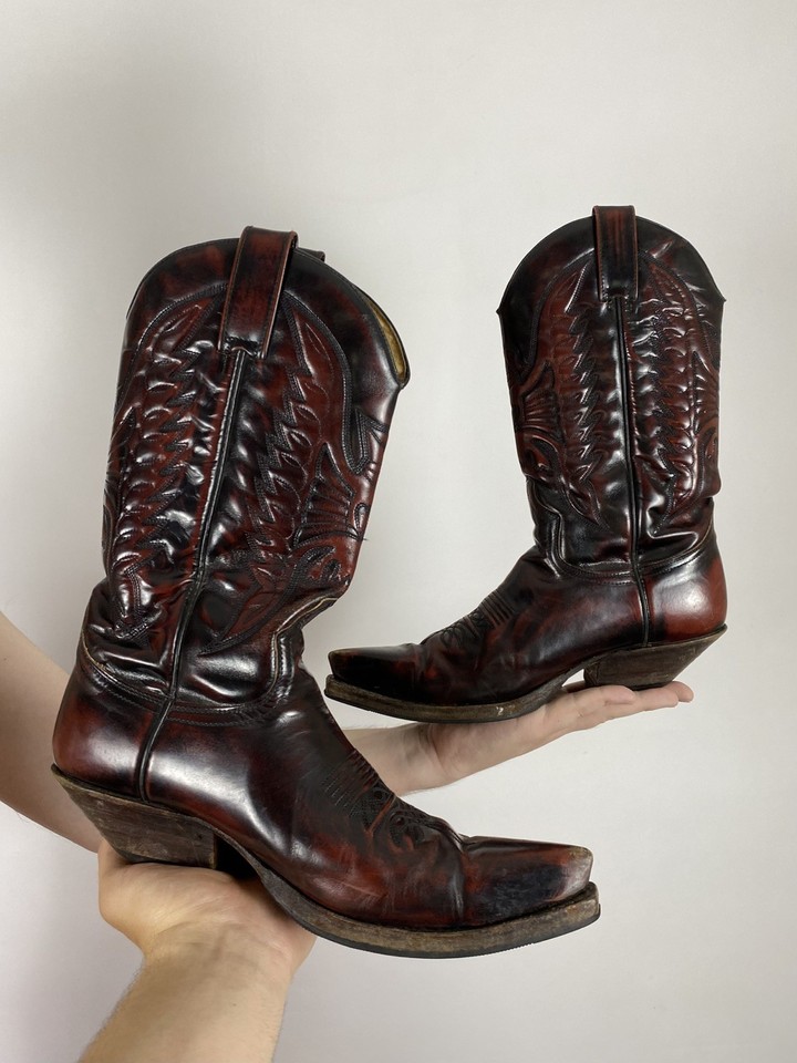 Sendra Style 2073 Cuervo Leather Western Cowboy Boots Shoes Size Us 8 ...