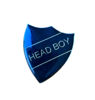 'Head Boy' Shield Badges 25mm School/Club Pin Fastening Enamel Badge ...
