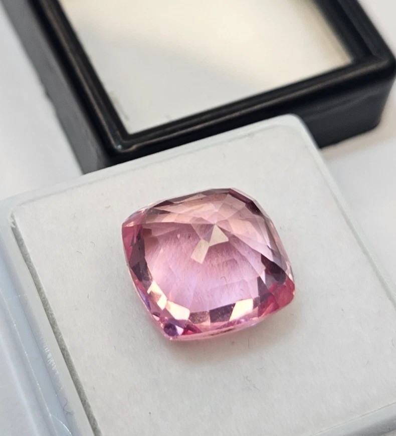 Morganite Pink Colour Cushion Cut 10-11 Ct EGL Certified Loose Gemstone ...