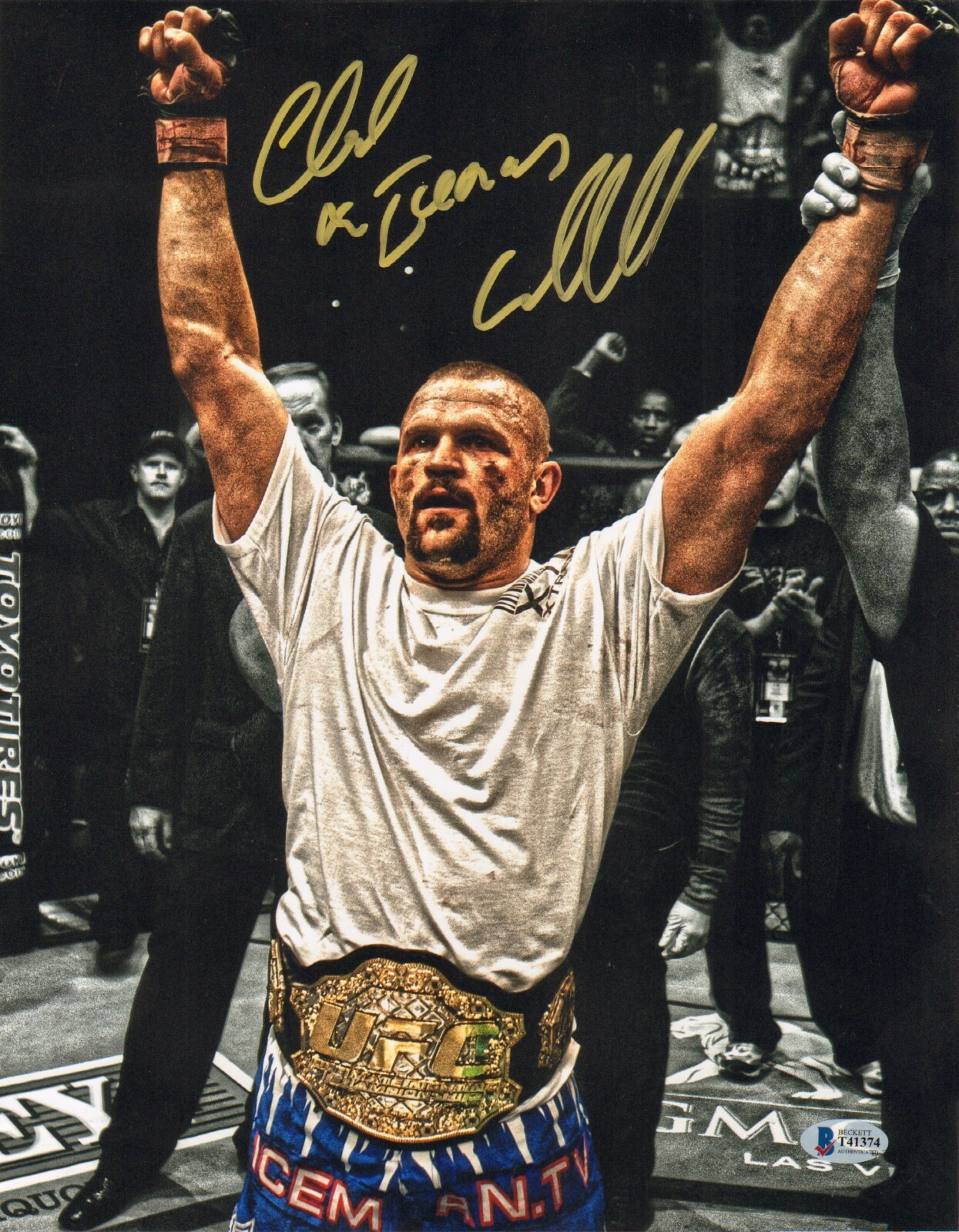 CHUCK ICEMAN LIDDELL SIGNED AUTO'D 11X14 PHOTO BAS COA UFC CHAMP PRIDE ...