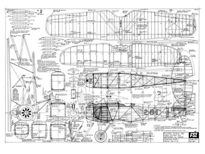 Boeing F2B-1 F/F Rubber 23" Wingspan RC Model Airplane Printed Plans ...