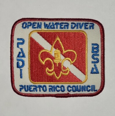 Puerto Rico Council - PADI Open Water Diver Patch - Concilio - Scouts BSA PR003 | eBay