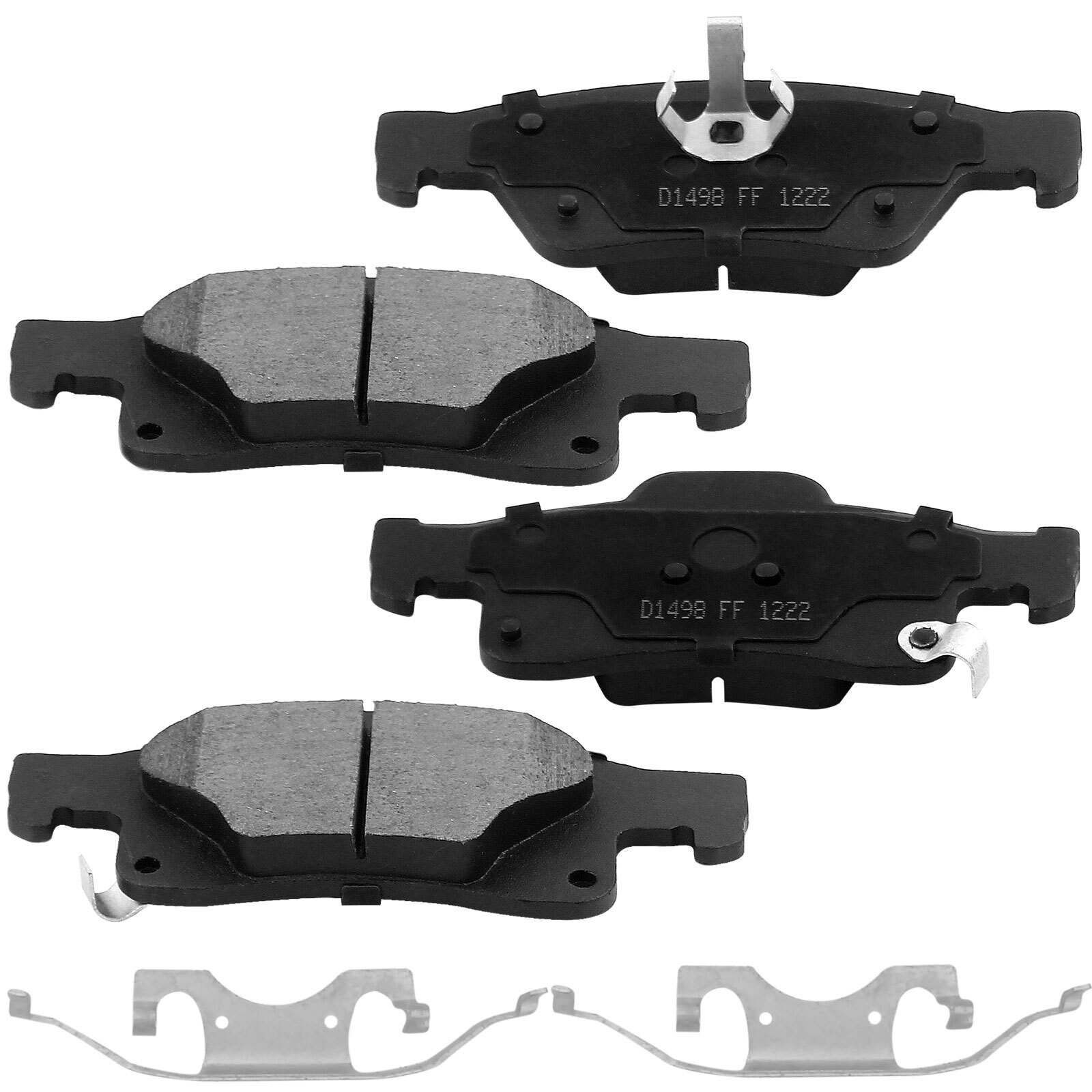4X Rear Ceramic Brake Pads D1498 for 11-20 Dodge Durango Jeep Grand ...