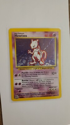 Original 1995 Holographic Mewtwo Pokempn Card NM w/card protector | eBay