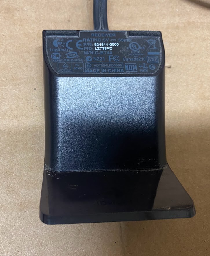 Logitech 831511-0000 Wireless Receiver Logitech 820-000314 Keyboard and ...