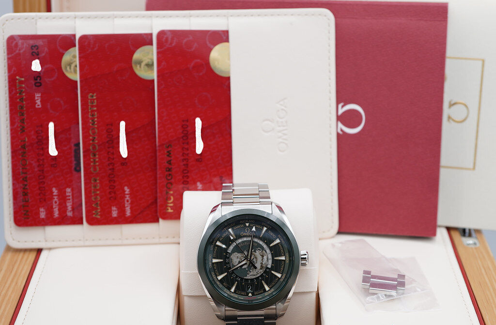 OMEGA Seamaster Aqua Terra Worldtimer Green - 22030432210001 Bracelet ...