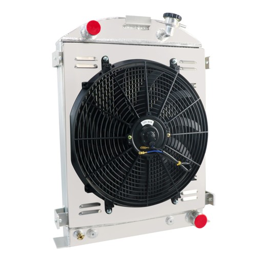 4-CORE RADIATOR SHROUD FAN FOR 30-34 31 32 FORD-GRILL-SHELLS MODEL A B ...