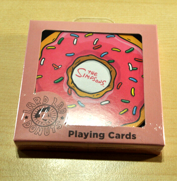 Universal Studios The Simpsons Round Playing Cards Lard Lad Donuts NEW ...