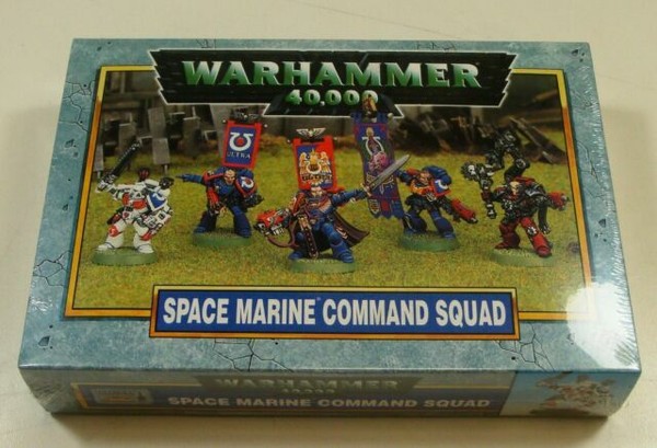 Warhammer 40k Space Marine Command Squad Metal 2000 OOP for sale online ...
