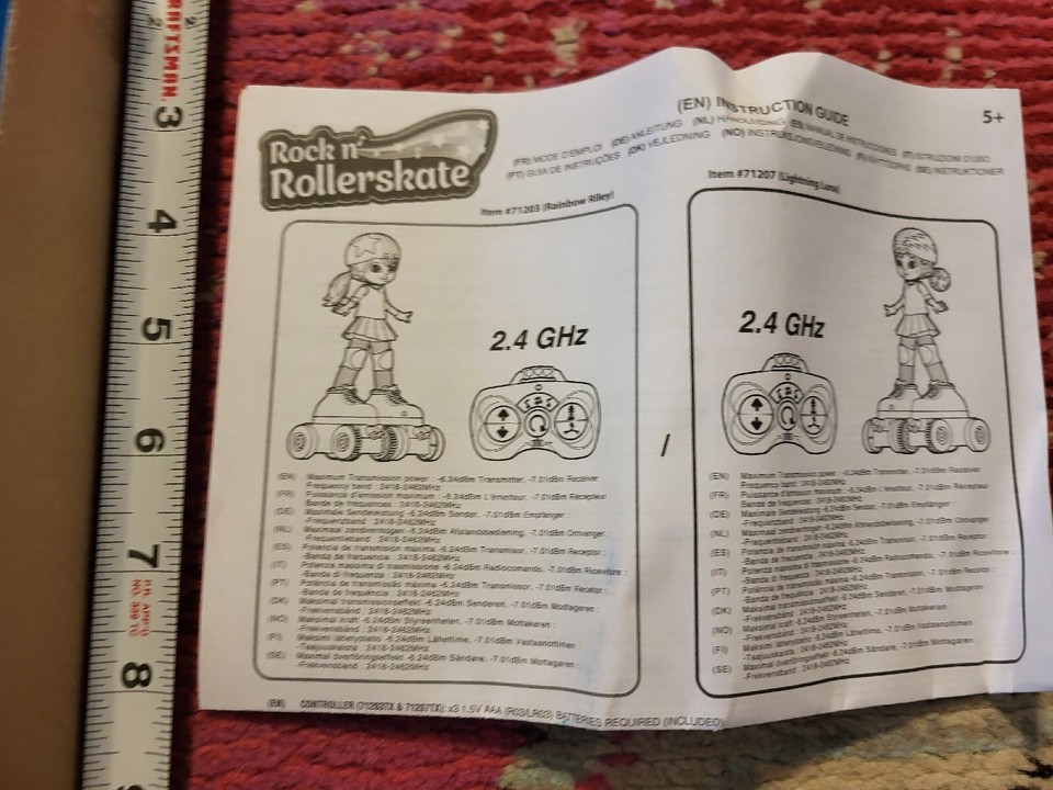 Rock N Rollerskate RCA Rainbow Riley new without box skating foll ...