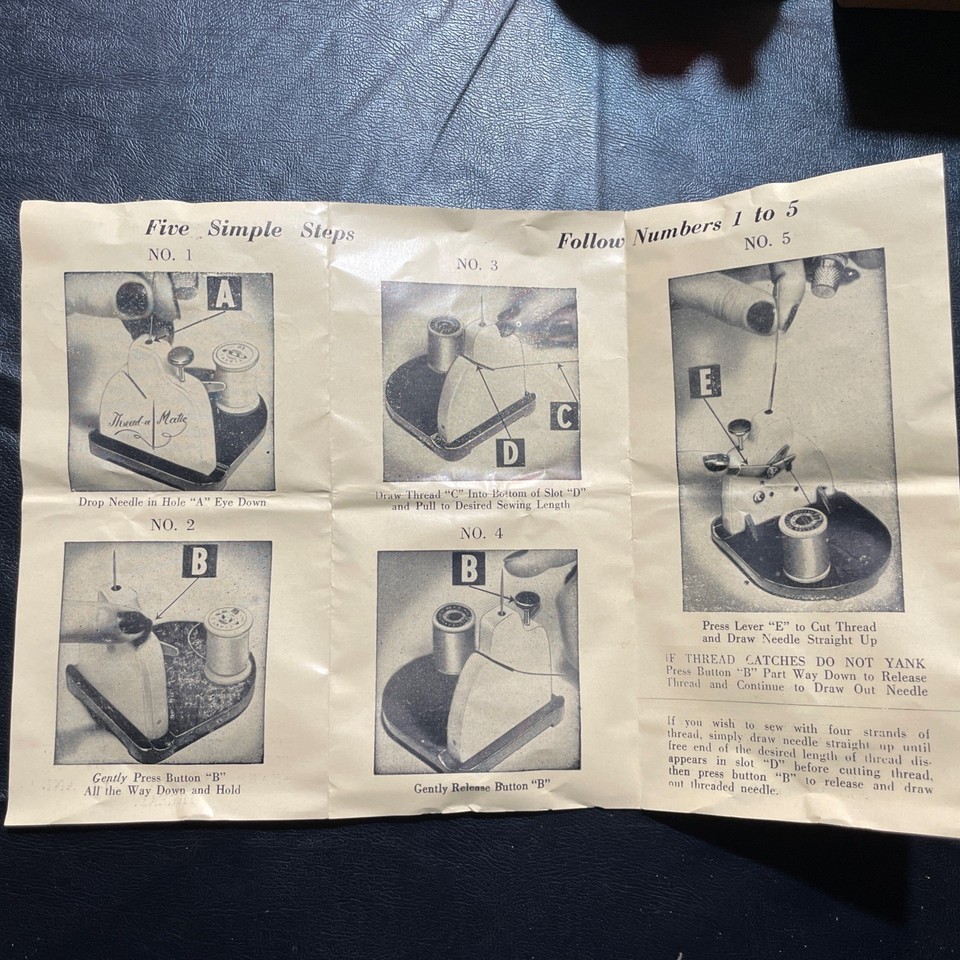 Vintage 1950’s Thread-a Matic Sewing Automatic Needle Threader In Box ...
