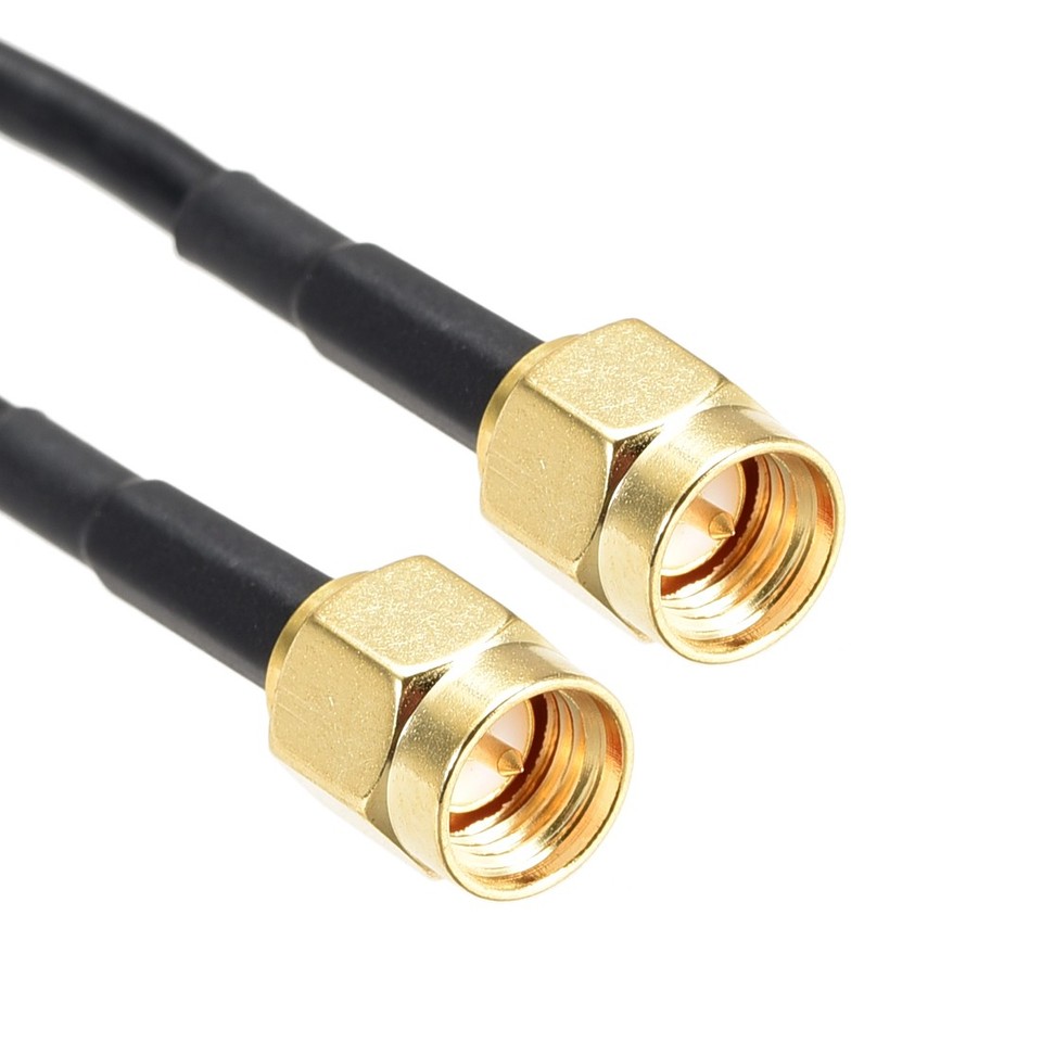 RG174 SMA Male to SMA Male RF Coaxial Adapter Connector Copper 78.7 ...