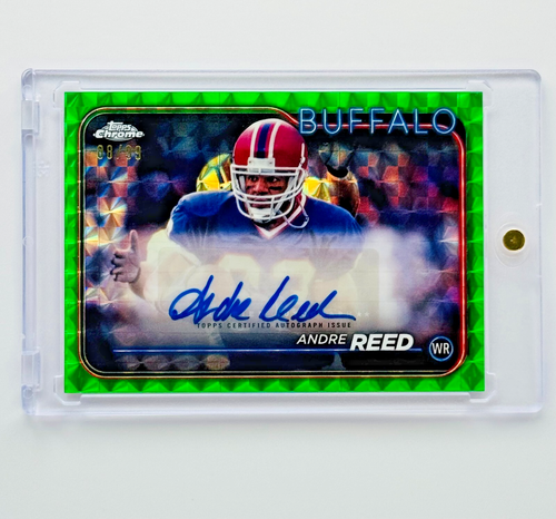 Andre Reed Auto /99 – 2024 Topps Chrome Green Wave Refractor 💚🏈 | eBay