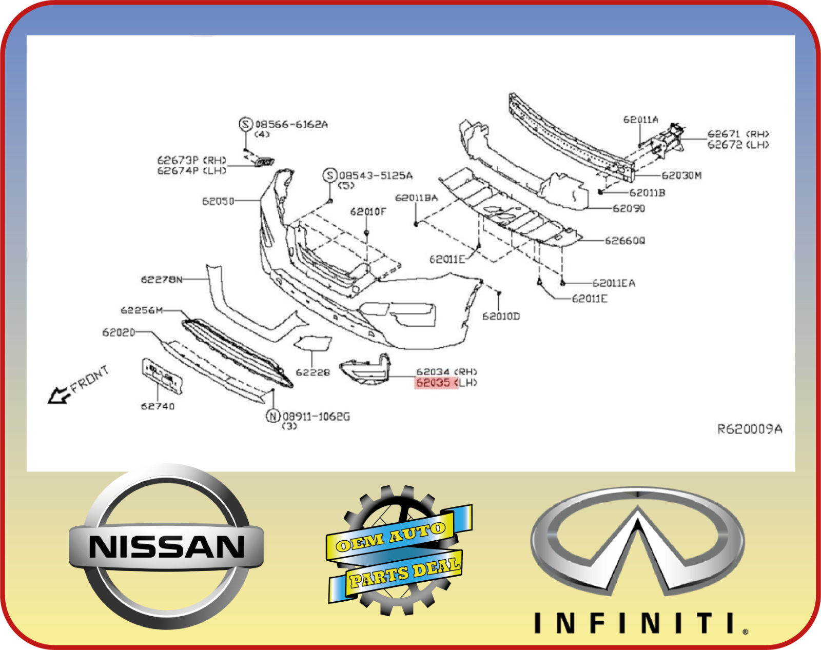 Nissan OEM 2017 Rogue Front Bumper-hole Cover Left 622576FL0B for sale ...