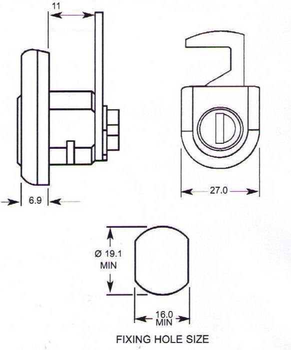 ROOF BOX D-LOCK (Single Lock + 2 Keys) fits older Thule, Karrite ...
