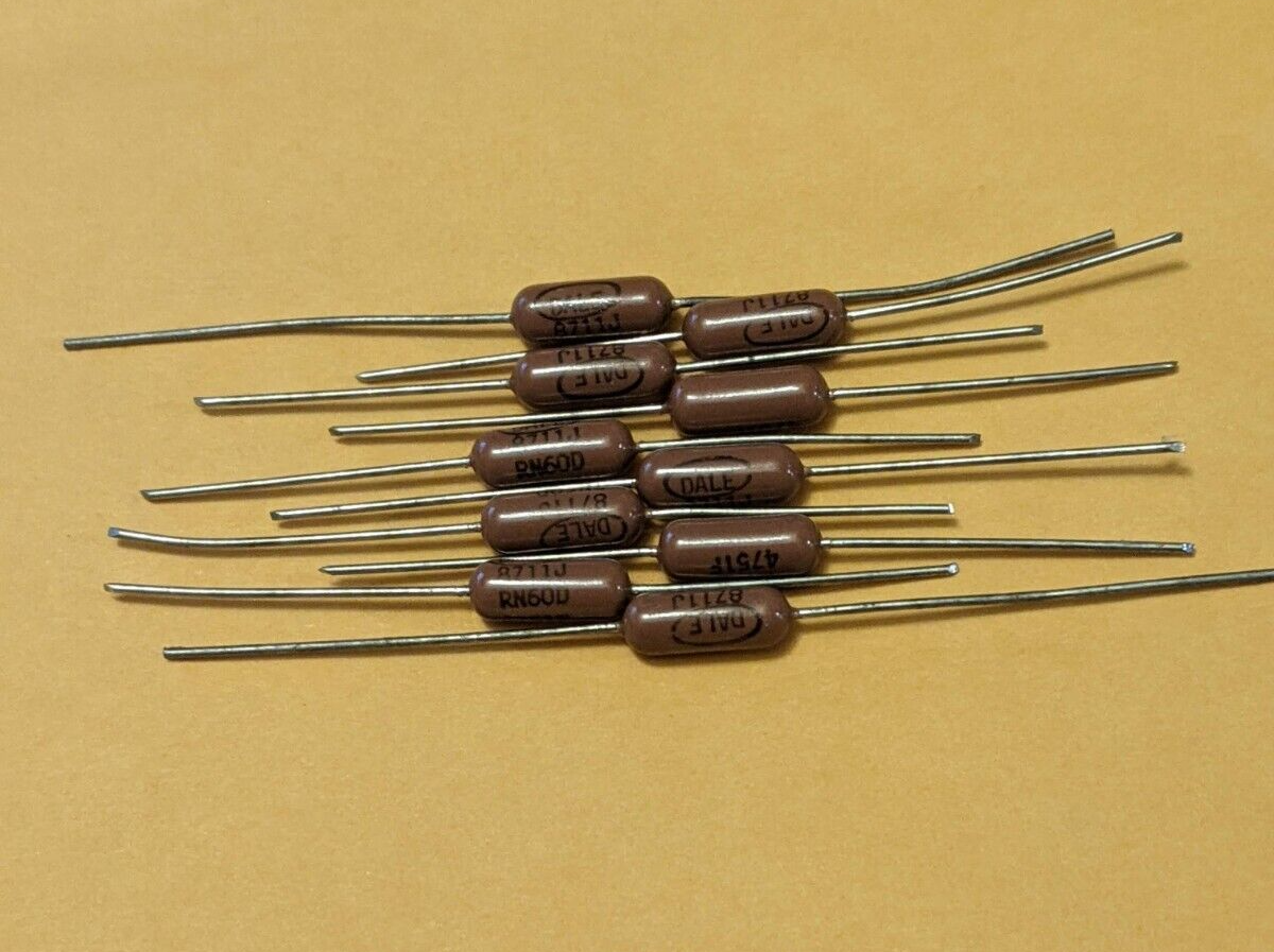 Lot of ten (10) RN60D4751F Dale Metal Film Resistor 4.75K Ohm 1% 1/4W ...