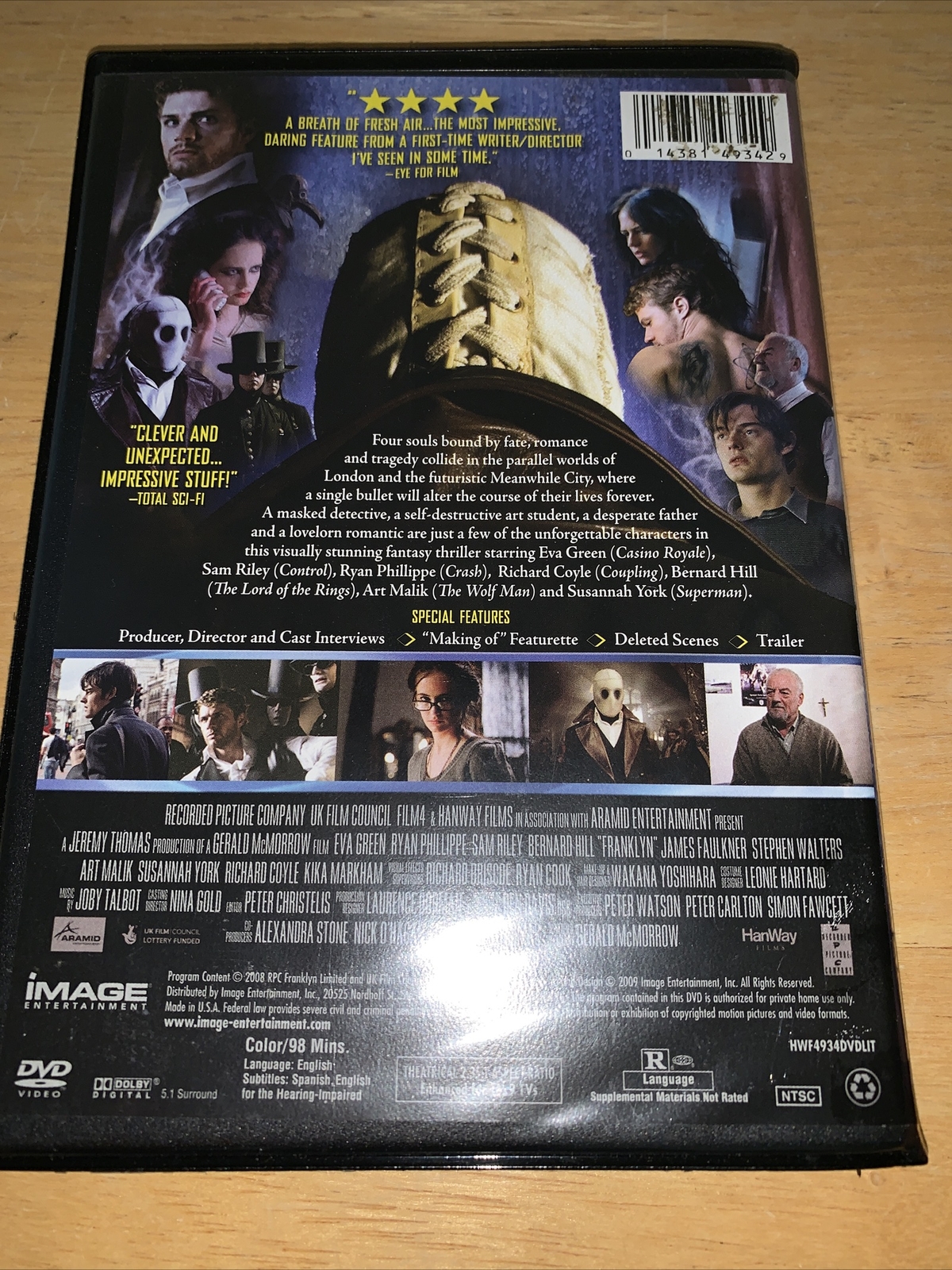Franklyn DVD, Sam Riley, Bernard Hill, Art Malik, Kika Markham ...