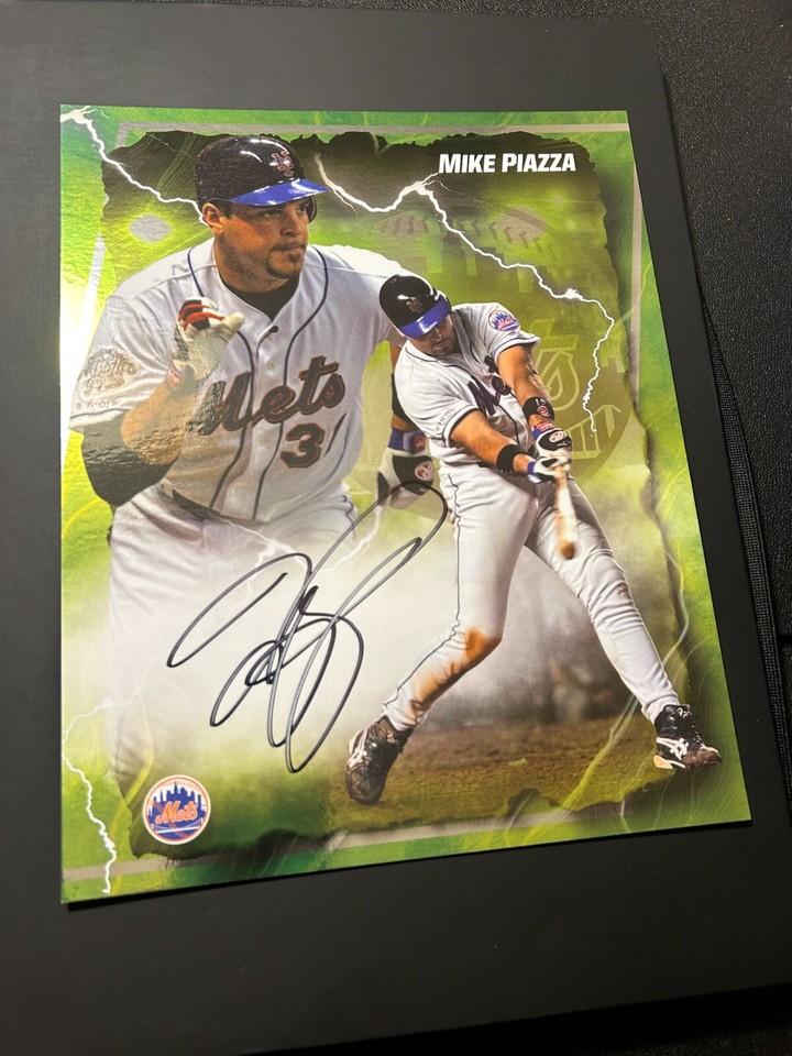 2024 Fanatics Emanate Mike Piazza Green Auto 65/99 New York Mets | eBay