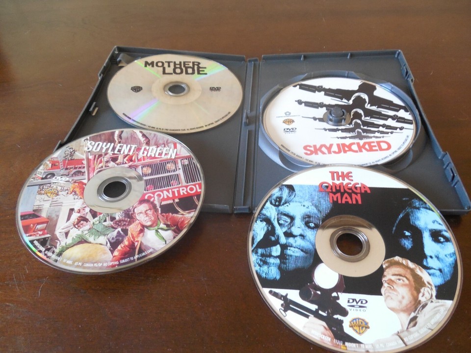 CHARLTON HESTON COLLECTION 4 DVD'S: MOTHERLODE, SOLENT GREEN, OMEGA MAN ...