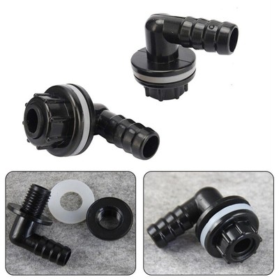 Black Elbow Connector Plastic Water Tank Outlet Connector Water Tank | eBay