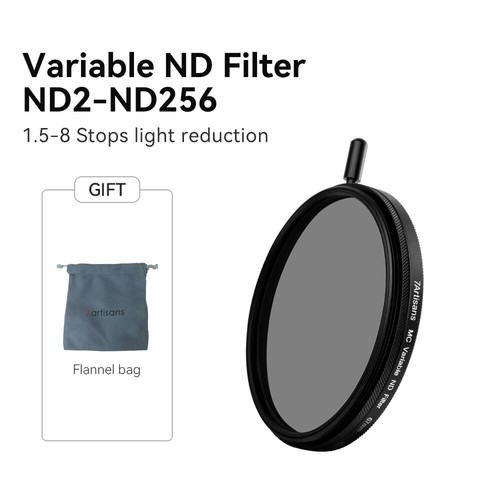 7artisans Variable ND2-ND256 ND Lens Filter (1.5-8 Stops) for Camera ...