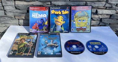 Lot of 7 Games Sony Playstation 2 PS2 Shark Tale Finding Nemo ...