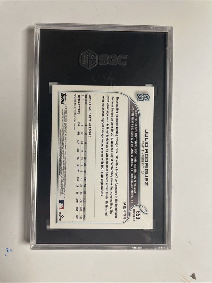 2022 Topps Factory Complete Set Julio Rodriguez RC Variation #659 SGC 9 ...