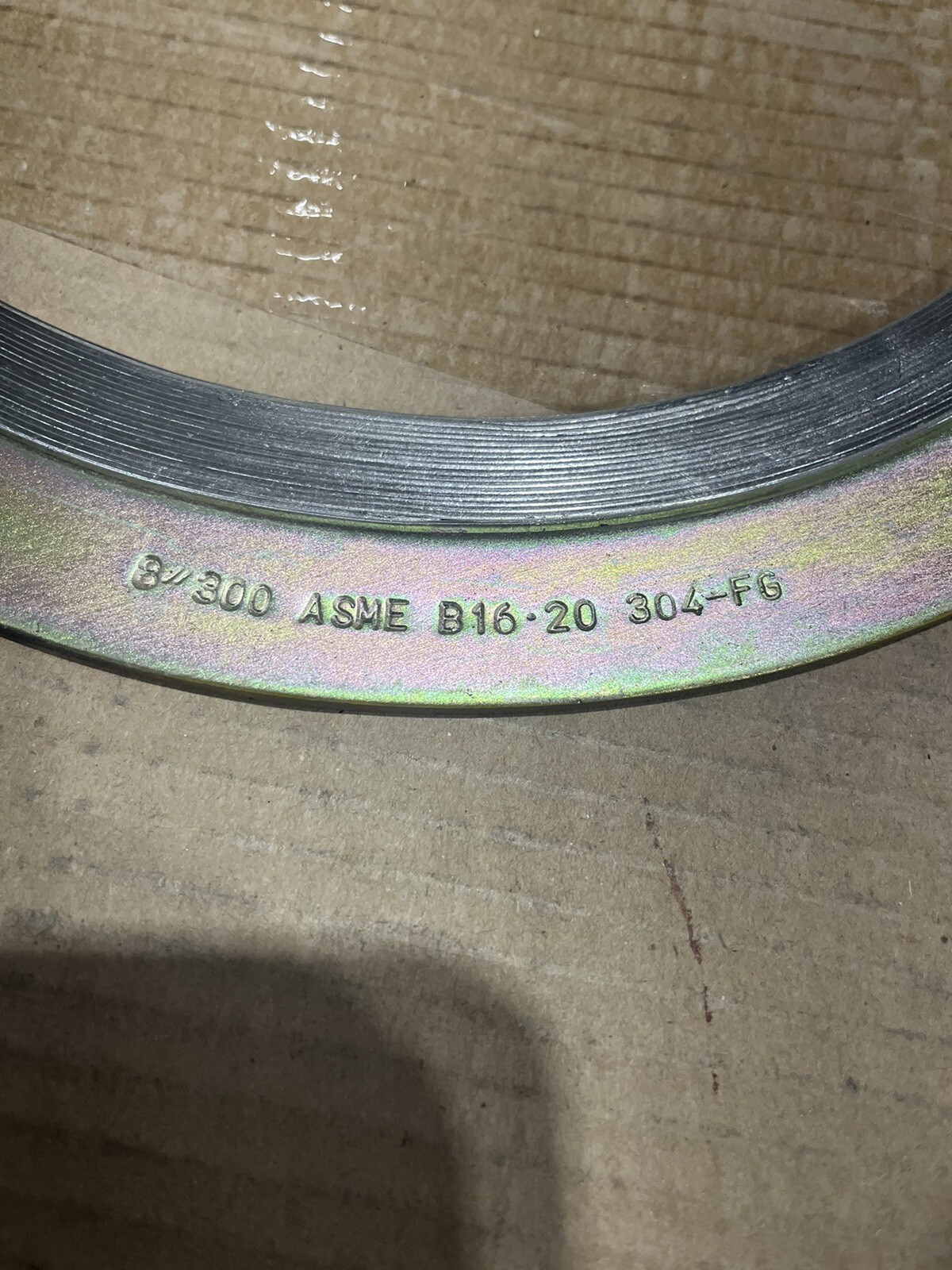 Lot of 9 Garlock Flexseal CD 8” 300 ASME B16.20 304-FG Gasket Spiral ...