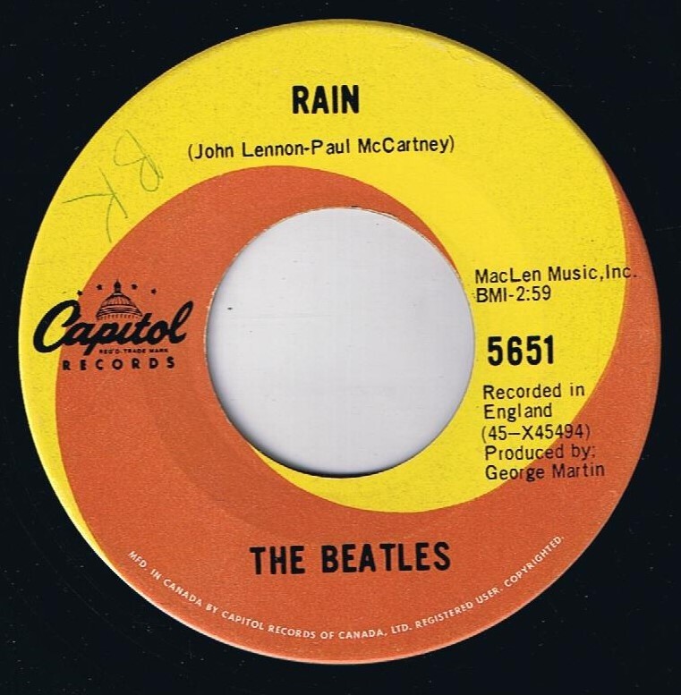 Beatles Paperback Writer 45 rpm Rain Canadian Pressing | eBay