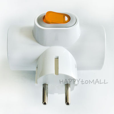 220V Multiple Power Outlet Strip Switch 3Tap Electric Plug Socket ...