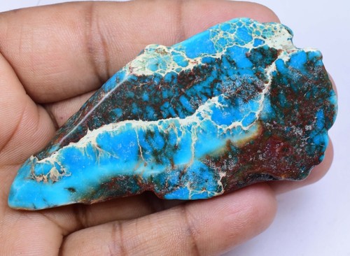 Natural Blue Ridge Turquoise 142.05Ct Polished Slab Untreated Certified ...