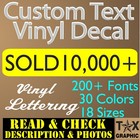 SPECIAL ORDER FOR CUSTOM Vinyl Lettering Decal Window Text Name Sign ...
