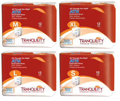 Tranquility ATN Disposable Adult Diapers Briefs with Tabs, Maximum, S/M ...
