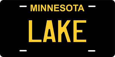 Minnesota Black Yellow Custom Personalized License plates Auto Bike ...