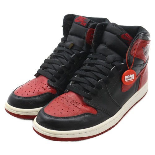 Nike 16 Year Old Air Jordan 1 Burned Bread High Top Sneakers Red Black ...