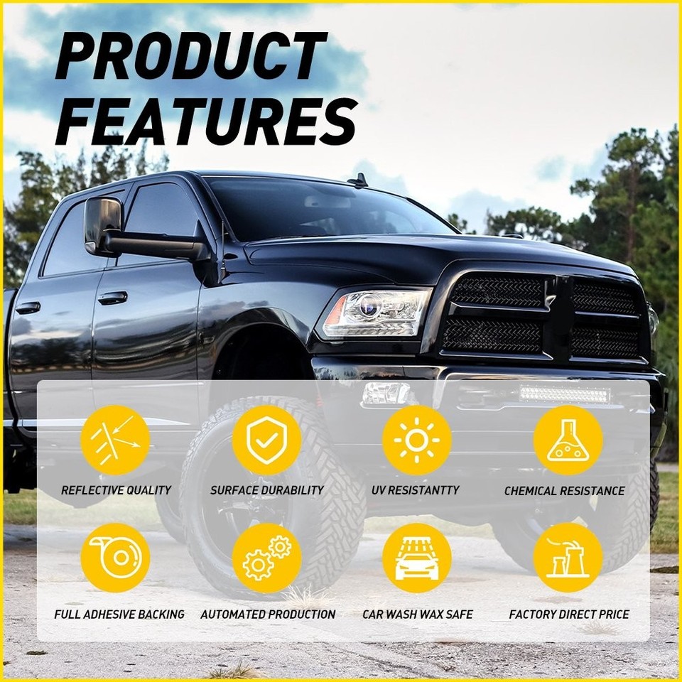 4pc Chrome Pillar Door Trim Posts Cover For Dodge Ram 1500 2500 3500 ...