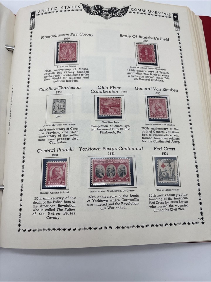 The All American Stamp Album Red 1972 - 530+ Stamps | eBay