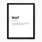 Waif Definition Meaning Art Print Framed Wall Art Poster Canvas Print ...