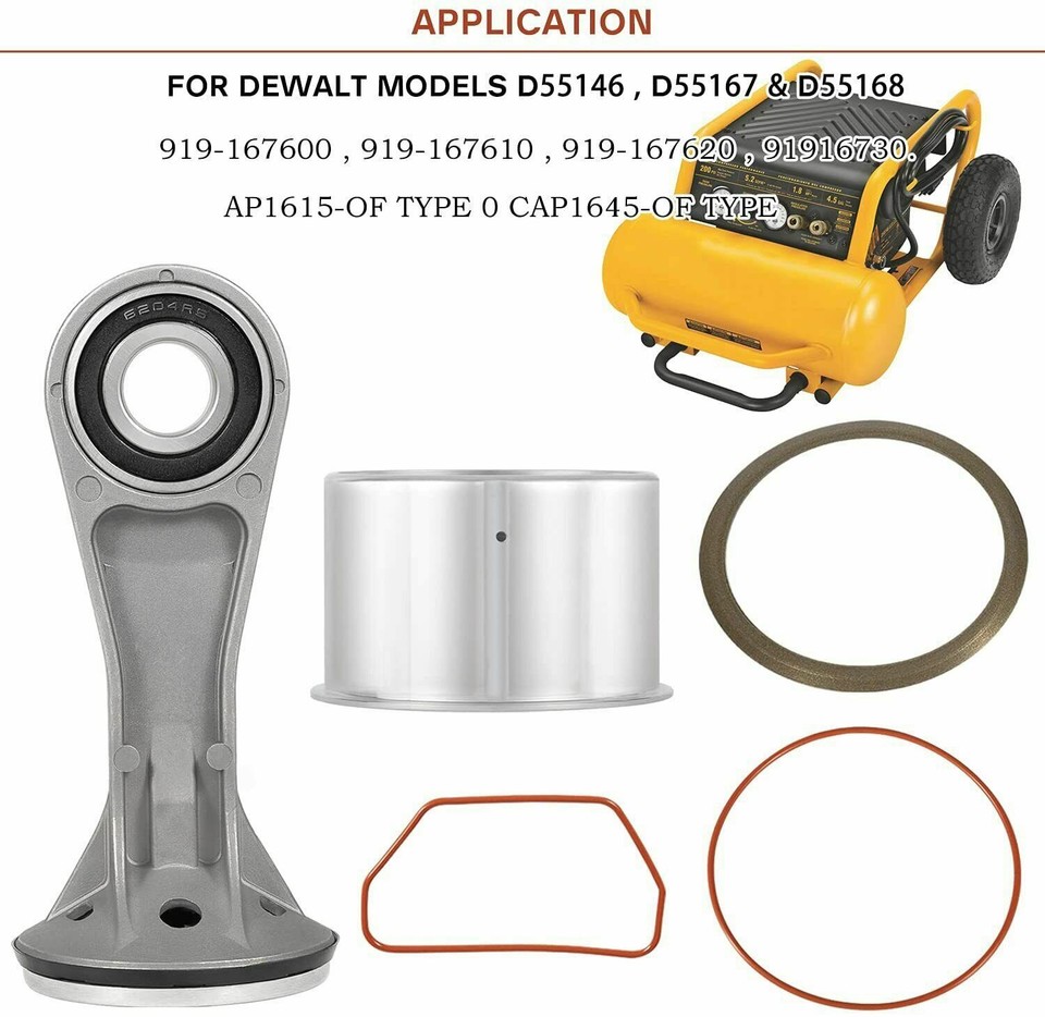 N021725/N038785 Air Compressor Piston Kit for DeWalt 2-7/8" D55146 ...