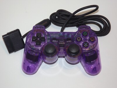 Purple Play Station 2 Controller Vibration Gamepad PS2 Joypad Wired ...