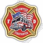 Firefighter Fire Department Volunteer Car Bumper Vinyl Sticker Decal 4. ...