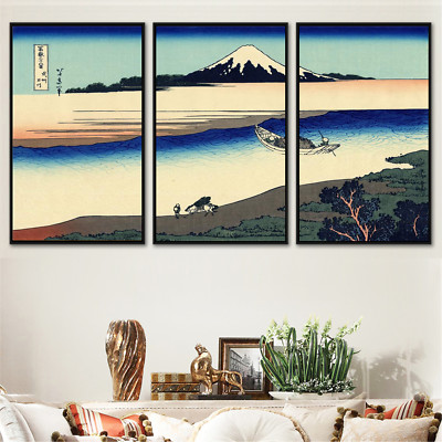 Set 3 Art Canvas Tokyo Fuji Ukiyoe Japanese Paint poster Wall Decor ...