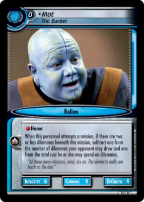 Star Trek 2E: Mot, The Barber [Ungraded] What you Leave Behind STCCG ...