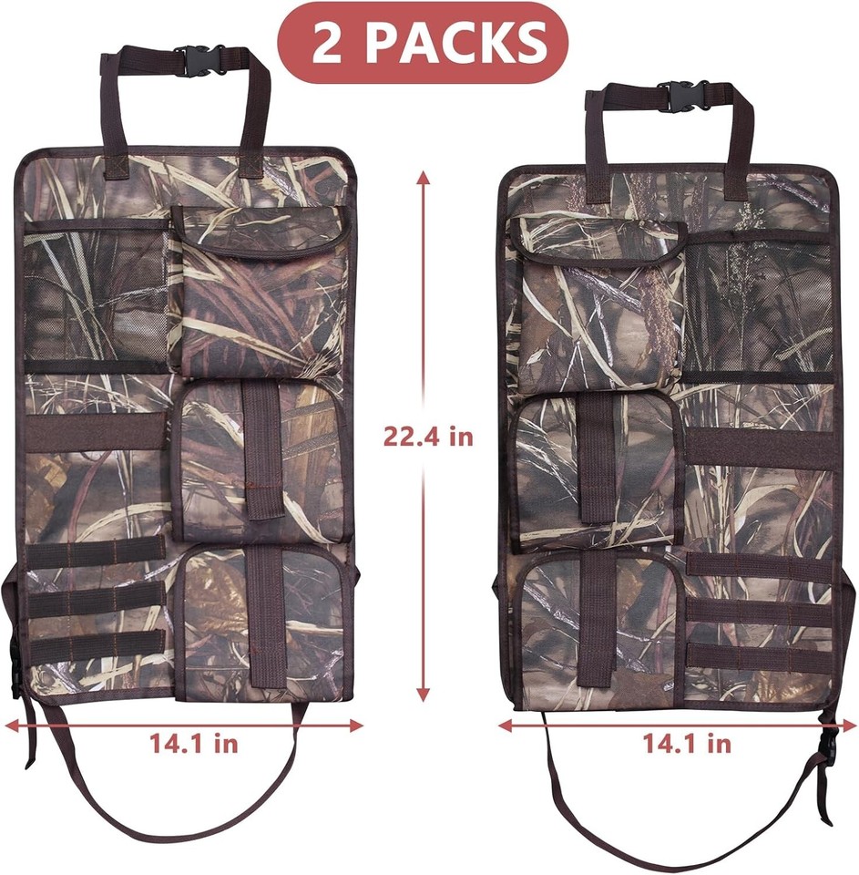 2 Pack Tactical Seat Back Gun Rack Storage Seat Back Organizer Hunting ...