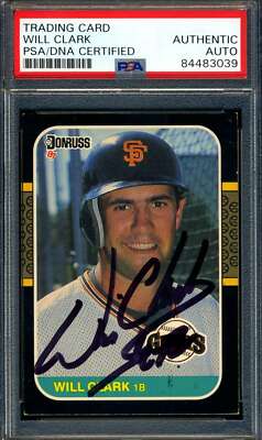 Will Clark PSA DNA Signed 1987 Donruss Rookie Autograph 3039 | eBay